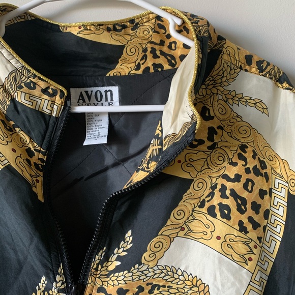Avon | Tops | Vintage Avon Silk Chain Zip Up Jacket | Poshmark